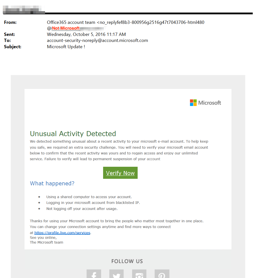 Phishing Targeting Office 365 Accounts - Absolute - Longview, TX